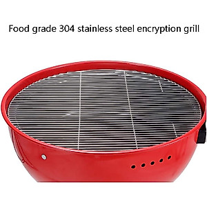 VONGAZ Charcoal Grill Barbecue Grill BBQ Stove Barbecue Outdoor BBQ Grill Charcoal Barbecue Grill Garden Villa Barbecue Grill Charcoal Stove BBQ Grill (Color : Rojo)