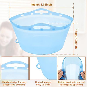 Ghojet Silicone Slow Cooker Liners Fits 6-10 QT Crock Pot Orange and Blue Silicone Crock Pot Liners Reusable Crock Pot Bags Liners for Round or Oval Pots Large Size Dishwasher Safe Leak-Proof Cooking