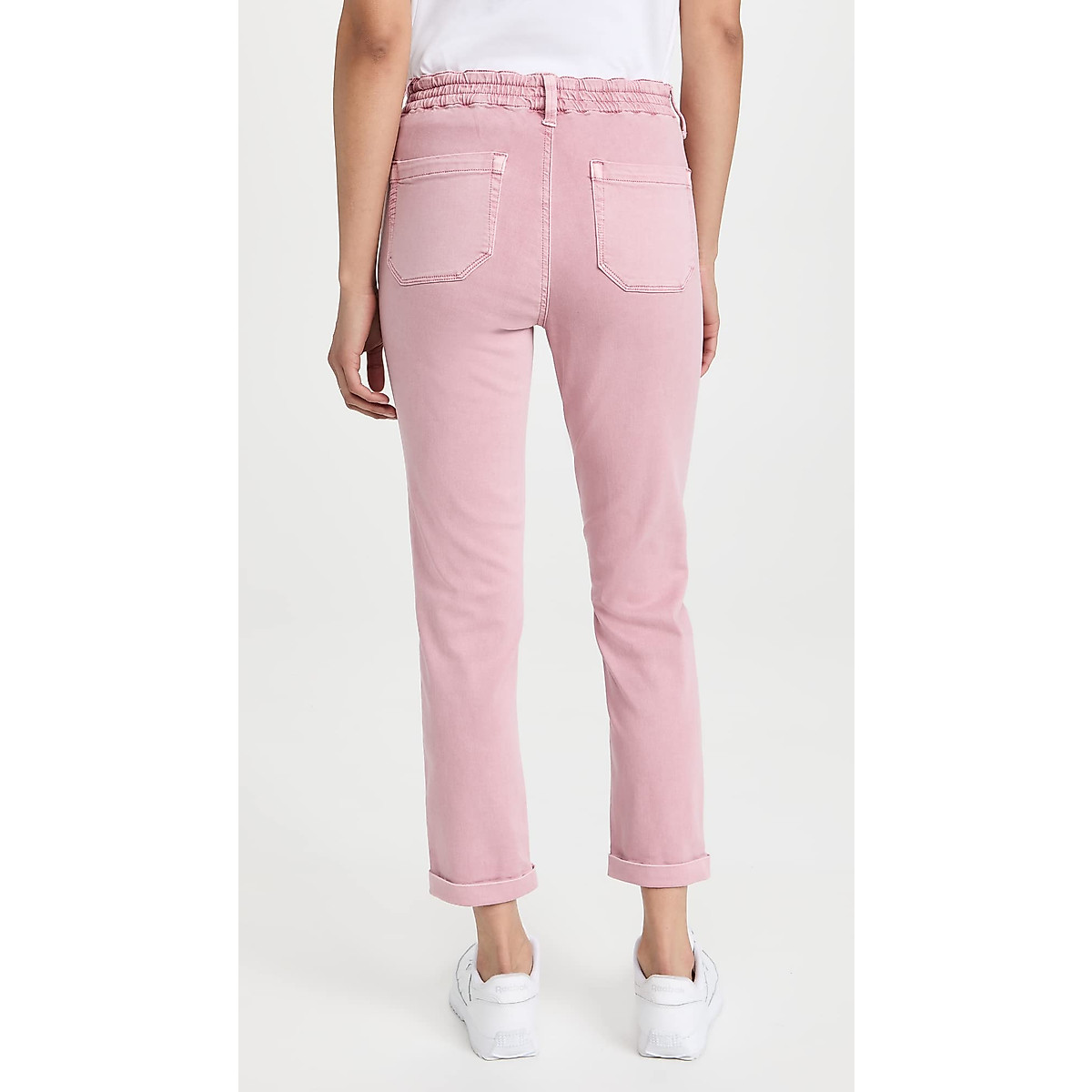 PAIGE Women's Christy high Rise Drawstring Tapered Pant in Vintage Muted Mauve, 33