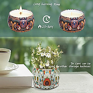 Candles for Home Scented, 4.4 oz 4 Pack Long Lasting Burn, Premium Body Relax & Stress Relief Candles,Ideal Gifts for Birthday, Christmas, Thanksgiving, Mother's Day