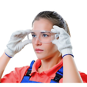 3 Pack | OTG Safety Glasses | Over Eyeglasses | Anti-Fog & Scratch Resistant | Impact & Scratch Resistant