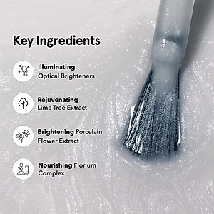 LONDONTOWN Illuminating Nail Concealer, Milky Sheer Quartz Gray Polish - Long Lasting Brightening Lacquer Nail Care for Discolored, Yellowing Nails, .40fl oz