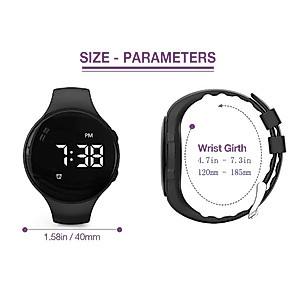 e-vibra Vibrating Alarm Watch, Potty Training Watch Medical Reminder Watch with Countdown Timer and Lock Screen (Pink)