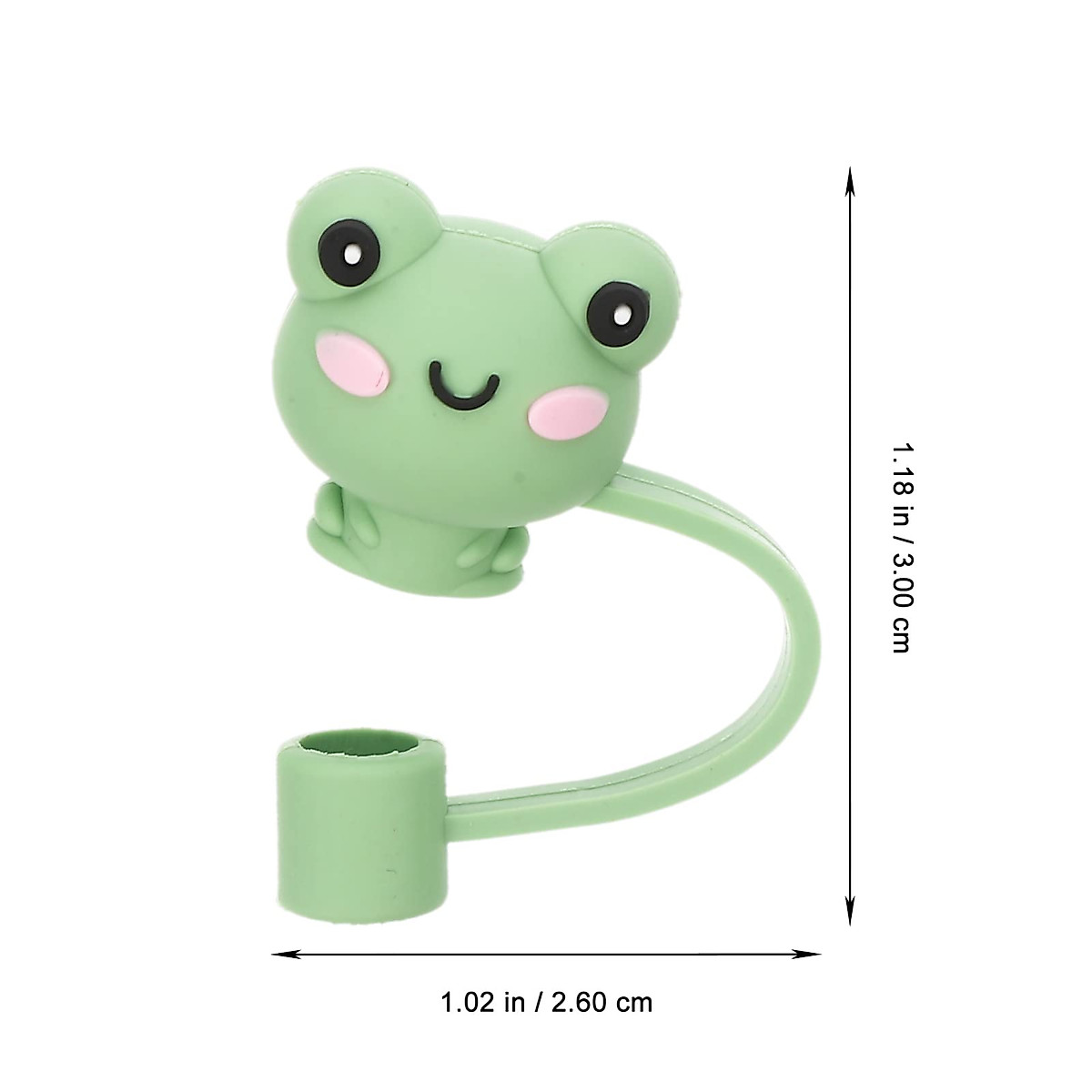 GLEAVI 8pcs Animals Straw Tips Cover Reusable Cute Frog Straw Toppers Straw Cover Plugs for Drinking Straws Party Straw Caps Decoration