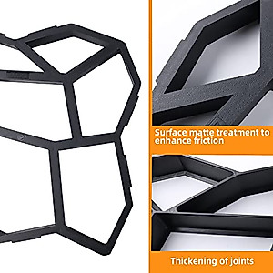 Avalution Reusable Concrete Mold 17"x17"x1.6" Walker Maker Courtyard Stepping Stone Molds Lawn Garden DIY Paving Mold(Irregular)