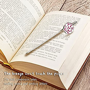 Red Chili Hot Pepper Vintage Metal Bookmarks for Book Lovers Exquisite Crystal Quartz Book Marker Unique Gift 1.2"