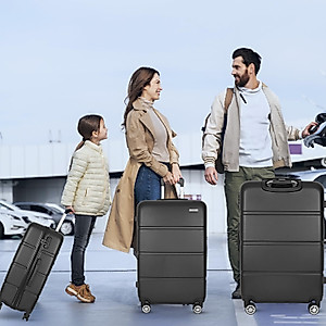 SAS Travel Luggage Sets, Set of 3 pieces of Suitcases With Wheels, Traveling Essentials, Spinner Wheels, Lock, Hard Case, With Carry On Luggage and Large Suitcase Included, Travel Must Haves