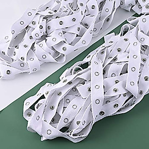 VIVIPAKOKO 12 Yards Snap Button Tape Trim (White)