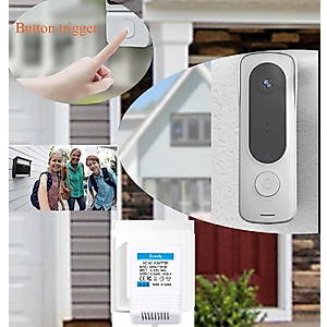 24VAC1A Video Doorbell Power Adapter - 26.5feet Extension Cable, AC110-120V to AC 24 for Eufy, Wyze, Ring, Nest, Ecobee, Sensi, Honeywell Thermostats, Arlo Wireless Video doorbell Transformer(White)