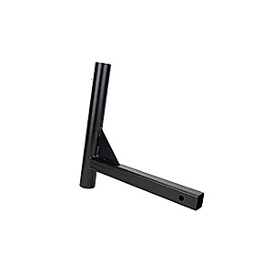 Camco Hitch Mount Flagpole Holder, Fits Standard 2-Inch Hitch Receivers, Durable and Rust Resistant (51611), Black