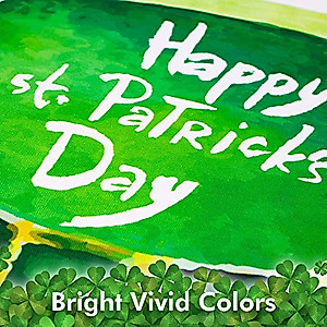 G128 - St Patrick's Day Garden Flag, St Patrick's Themed Decorations - Leprechaun Hat, Rustic Holiday Seasonal Outdoor Flag 12" x 18"