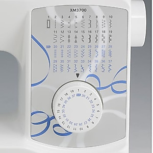 Brother XM3700 Sewing Machine, 37 Built-in Stitches, 5 Included Sewing Feet