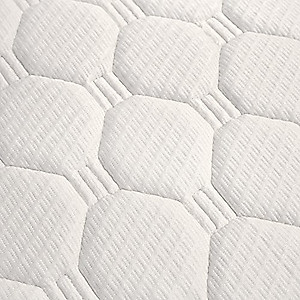 BioPEDIC Hybrid Micro Coil and Memory Foam Mattress Topper, Twin, White