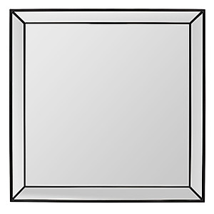 Safavieh Home Collection Presea Black 36-inch Square Decorative Accent Wall Mirror for Bedroom Living Room Bathroom Entryway