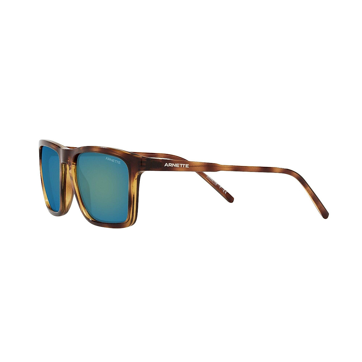 ARNETTE Man Sunglasses Havana Frame, Emerald Iridium Lenses, 56MM