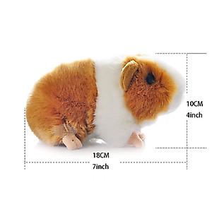 YAIRYANGTZE 2pcs Cute Plush Guinea Pig Stuffed Guinea Pig, 7 inch Plush Hamster Doll Stuffed Dutch Pig, Realistic Plush Guinea Pig