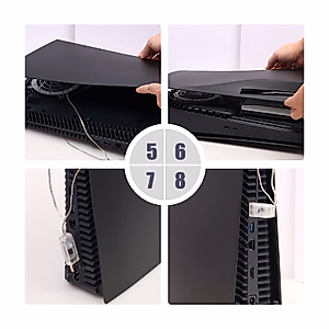 PS5 Accessories, PS5 Black Plates Digital Edition and PS5 LED Strip Lights with Remote Control