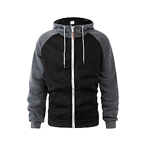 Hoodies for Men Pullover, Men's Hooded Sweatshirts Cotton Long Sleeve Casual Pullover Hoodie for Gym Solid Color with Pocket