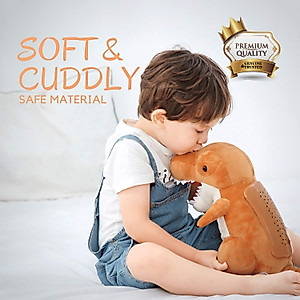 InnoBeta Dinosaur Stuffed Animal Star Night Light Projector, 14" T-Rex Fluffy Plush for Baby Girls, Boys, Kids, Children, Gifts for Birthday, Christmas, Valentine's Day, Dinosaur Nursery Room Decor