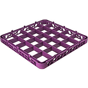 Carlisle FoodService Products RE25C89 OptiClean 25 Compartment Divided Glass Rack Extender, 1.78", Lavender