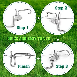 20 Pcs Fence Wire Tightener Tool with 1pc Tensioning Handle with 304 Stainless Steel and 3 pcs Easy Twist Fence Tool,Barbed Wire Fence Tightener for Fast Tighting Metal Fence Post