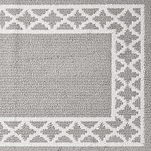 Nautica – Runner Rug | Indoor Runners for Hallways and Entry Rugs| Non-Slip and Non-Skid Entry and Kitchen Door Mat| Machine Washable Entryway Carpet Rugs | 30" x 120"| Trellis Light Grey