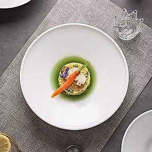 Dinner Plates Set Cold Dish Plate, Commercial Dish Plate Hotel Club Exquisite Tableware Deep Plate Creative Soup Plate Kitchen Salad Bowl (Size : Medium)