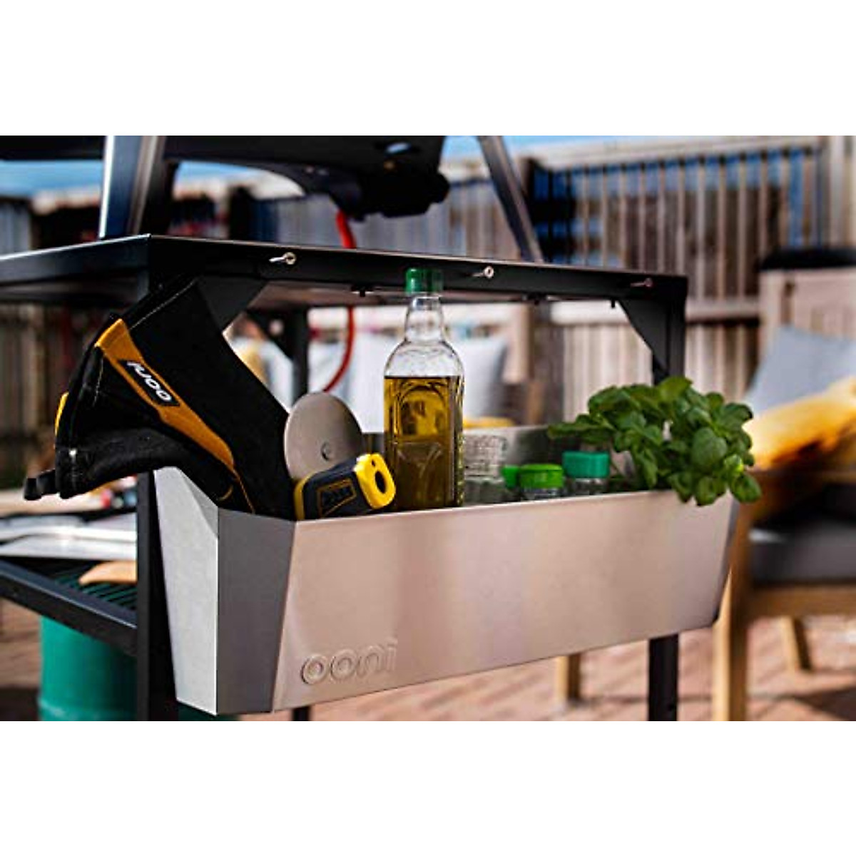ooni Utility Box Medium – Durable Stainless Steel Utility Box - Fits onto Medium Modular Table or Used as Standalone Outdoor Kitchen Storage – Sleek Outdoor Kitchen Storage Solution