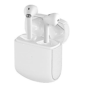 BT 5.1 Earbuds with Charging Case, TWS Touch Control Stereo Sound Earphones, Single/Binaural Noise Reduction Headset, Waterproof Sports Headphones, Built-in Mic,Type-C Fast Charging(White)