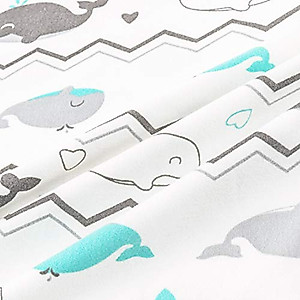 BROLEX Stretchy Nursing Pillow Covers 2 Pack Nursing Pillow Slipcovers for Breastfeeding Moms,Ultra Soft Snug Fits On Infant Nursing Pillow,Elephant & Whale