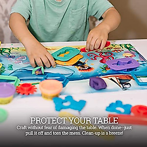 HomeWorthy Disposable Placemats for Baby - Cute Animal Toddler Placemat That Sticks to Tables at Restaurants - (Assorted 40 Pack with 3 Designs)