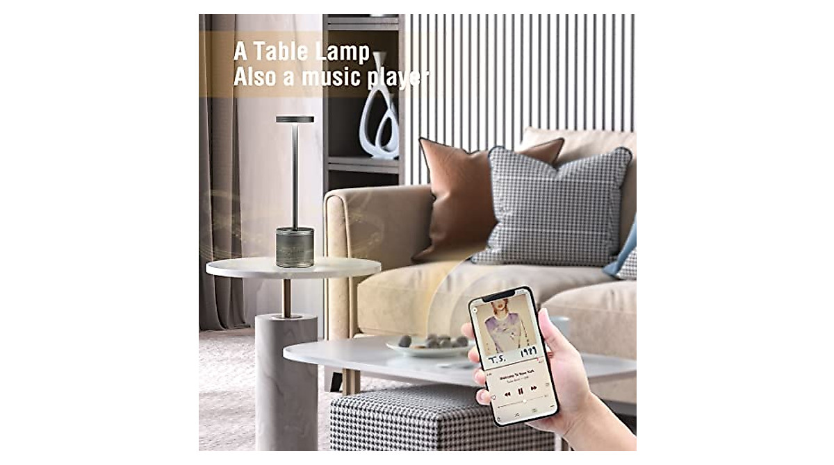 JALVDE Rechargeable LED Table Lamp for Stylish Dining