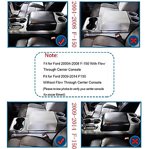 F-150 Cup Holder Insert Compatible with Ford F-150 2004-2008 with Flow Through Console,2009-2014 F150 Without Flow Through Console, Replacement Front Center Console Cup Holder