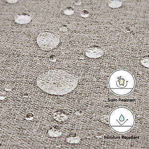 Babyletto Tuba Gliding Ottoman in Performance Grey Eco-Weave with Silver Base, Water Repellent & Stain Resistant, Greenguard Gold and CertiPUR-US Certified