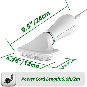 LIVEKEY Pet Hair Dryer, 2 in 1 Pet Grooming Hair Dryer with Slicker Brush, Home Dog Hair Dryer with Adjustable 2 Temperatures Settings, for Small and Medium Dogs and Cats