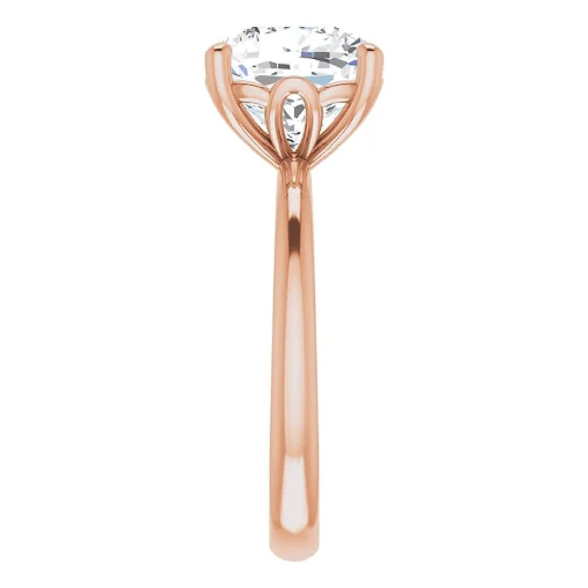 Moissanite Engagement Ring 4 Carat Cushion Handmade Solitaire Diamond Ring Bridal Wedding Gifts for Women Ring VVS1 Colorless (10K Solid Rose Gold)