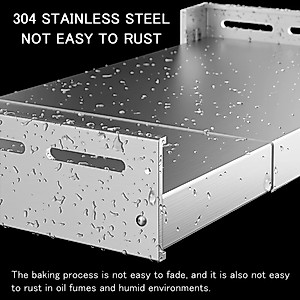 ECHLI Retractable Stainless Steel Wall Rack, Commercial Storage Rack, countertop Multifunctional Storage Bracket, Kitchen Seasoning Rack for Electric Oven Microwave (16-25.5 Brushed Nickel)