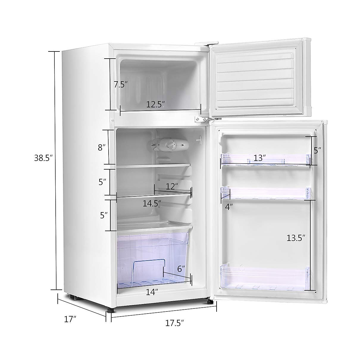 mj-EP22756 Compact Refrigerator, White