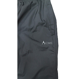 Acme Projects Rain Pants, 100% Waterproof, Breathable, Taped Seam, 10000mm/3000gm for Hiking Golfing Fishing (Men's, XX-Large, Black)