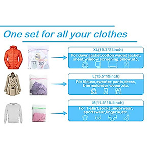 CCidea 3 Pack Mesh Laundry Bag for Delicates, for Washing Machine,Clothing Washing Bags with Zipper (Set of 3) Clear inventory