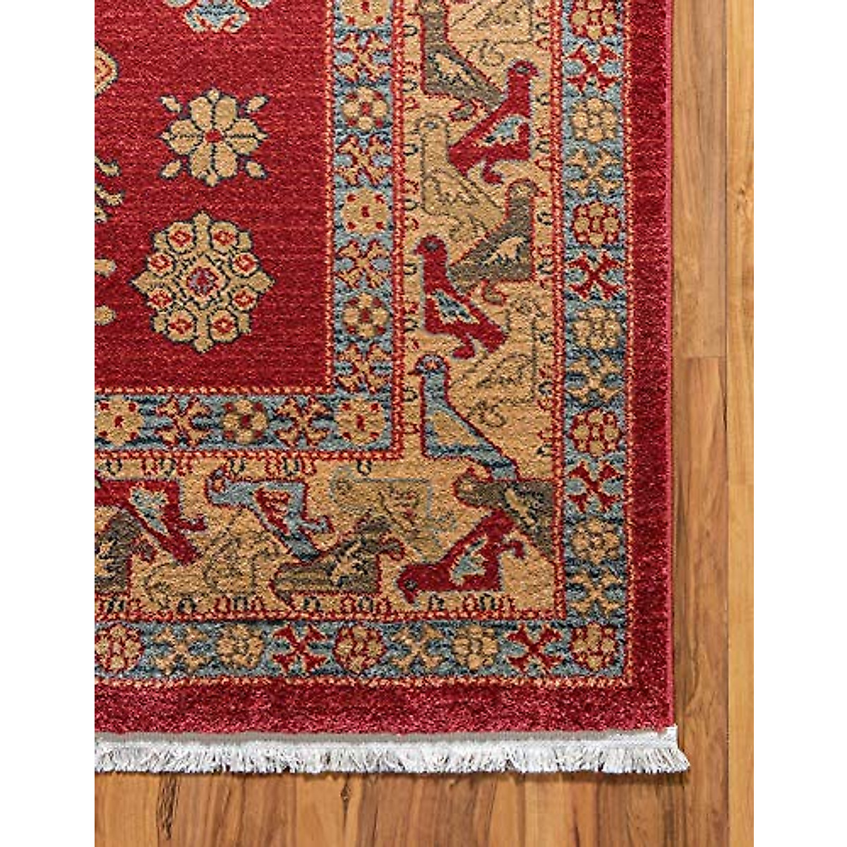 Unique Loom Sahand Collection Traditional Geometric Classic Red Runner Rug (2' 7 x 6' 7)