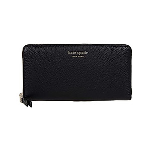 kate spade new york Roulette Zip Around Continental Wallet Black One Size