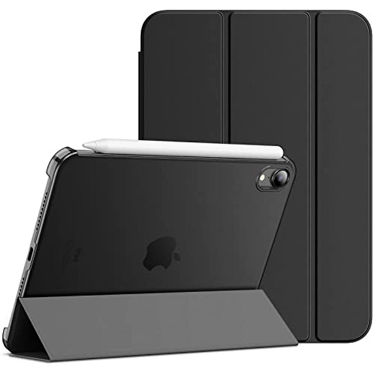 JETech Case for iPad Mini 6 (8.3-Inch, 2021 Model, 6th Generation), Slim Stand Hard Back Shell Smart Cover with Auto Wake/Sleep (Black)