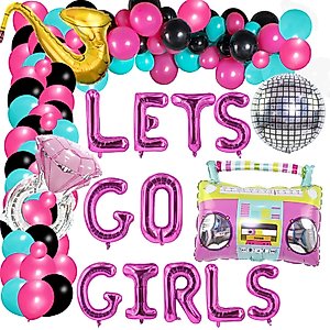 Western Cowgirl Party Decorations Let's Go Girls Bachelorette Balloon Garland Kit, Nashville Bachelorette Party Supplies for Western Disco Cowgirl Birthday Party Bachelorette Bridal Decorations
