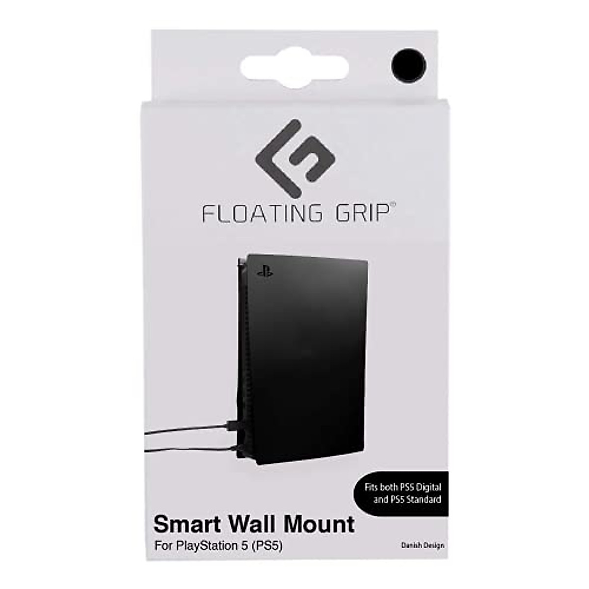 FLOATING GRIP Wall Mount Compatible with Playstation 5 Console (Standard: Fits PS5, Black)