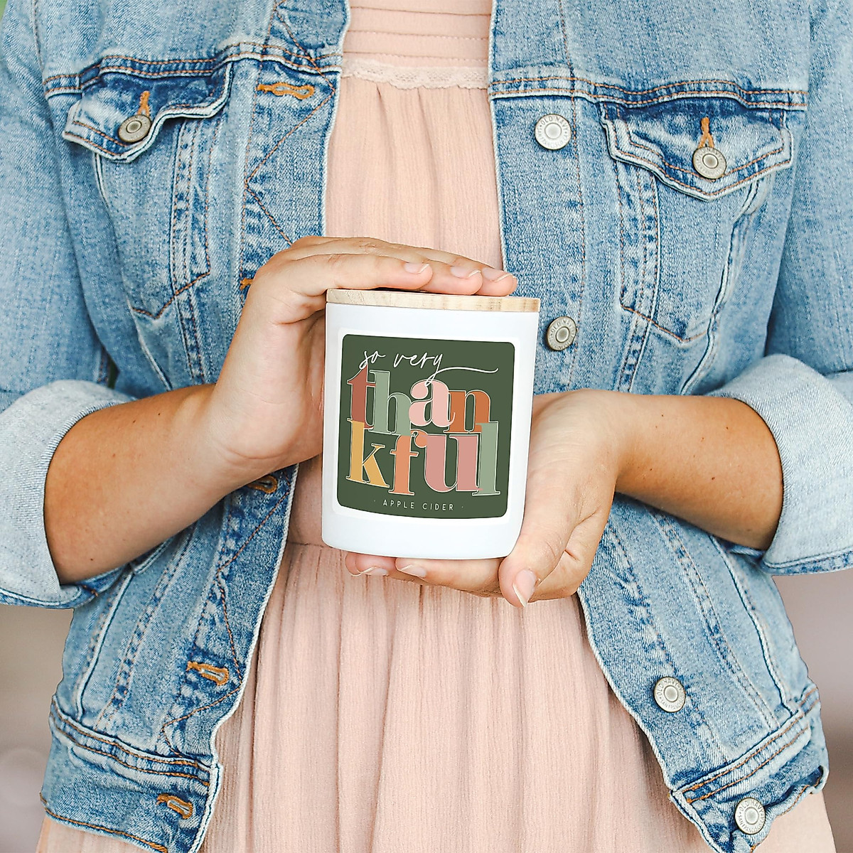 Simply Said, INC Thanksgiving Fall Candle, So Very Thankful, Apple Cider Scented 2 Wick 11 oz Premium Soy Candle, Hand Poured in USA, CDL1446