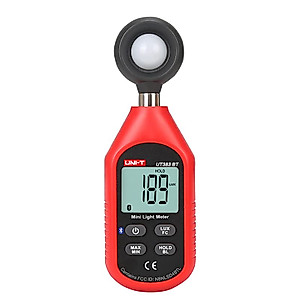 UNI-T UT383 Digital Illuminance Meter 0-199900 Lux (0-18,500 FC) Illuminance Measurement Applicable to illuminance Monitoring and Measurement in The Construction of Street Lamps and Other Industries.