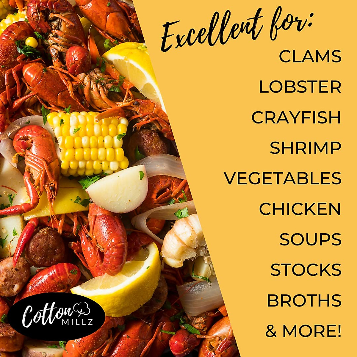 CM 18" Clam Bake, Seafood, Shellfish Boiling Bags (Pack of 25)