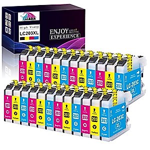 Jalada Compatible Ink Cartridge Replacement for Brother LC203 LC203XL LC201 LC201XL High Yield for Brother MFC-J460DW J480DW J485DW J680DW J880DW J885DW MFC-J4320DW J4420DW J4620DW Printer (8C 8M 8Y)