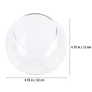 balacoo Small Animal Pet House Clear Glass Hideout Hut Cave Summer Cool Small Animal Nesting Habitat Cage Critter Bath House Cave Mini Hut Cage for Hamster Chinchillas Gerbils